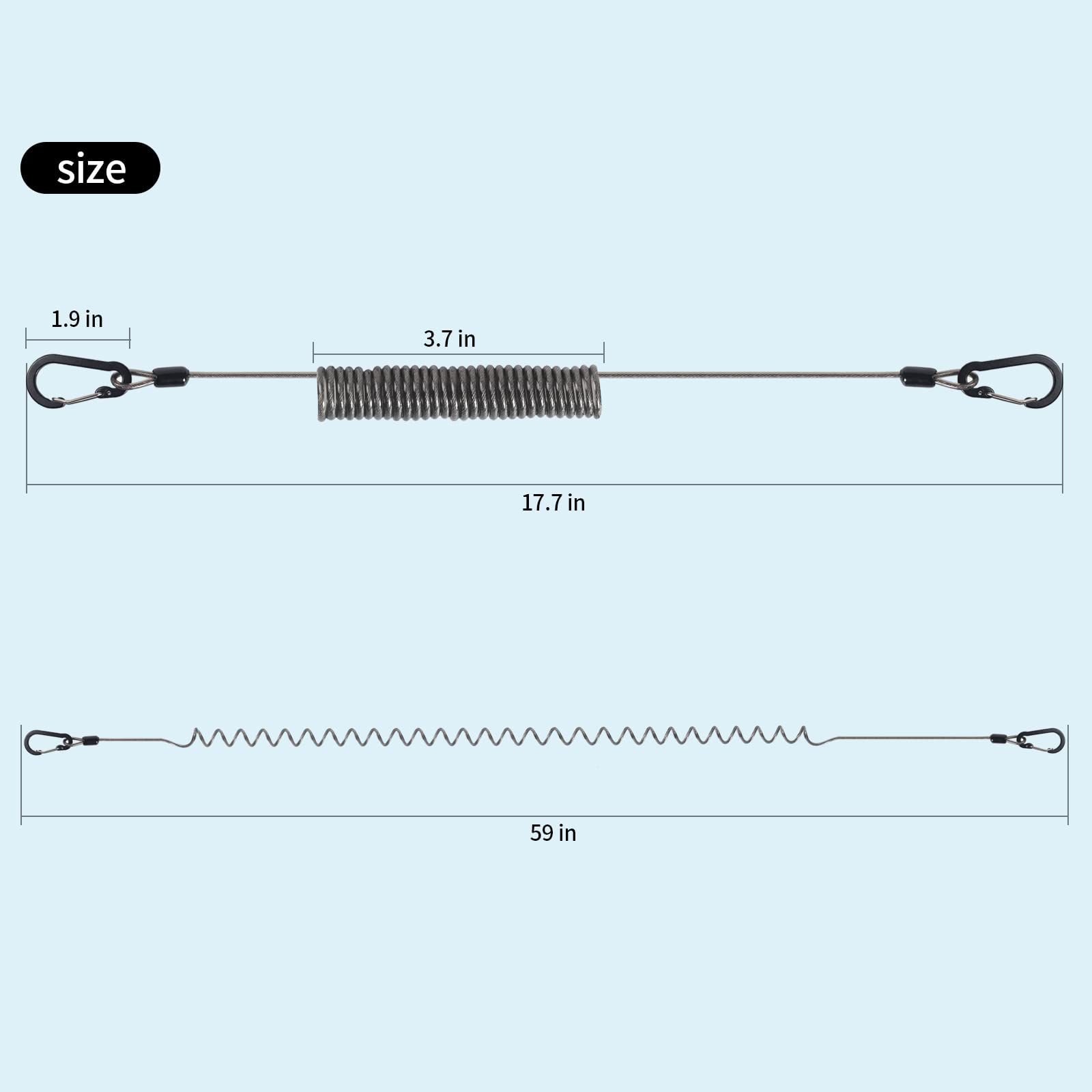 Snapklik.com : Fishing Pole Safety Tether Lanyard: Heavy Duty Kayak ...