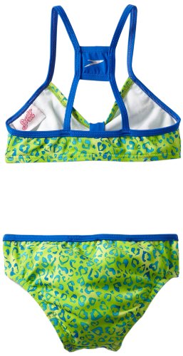 Speedo Big Girls' Leopard Love Butterfly Back Bikini Two Piece ...