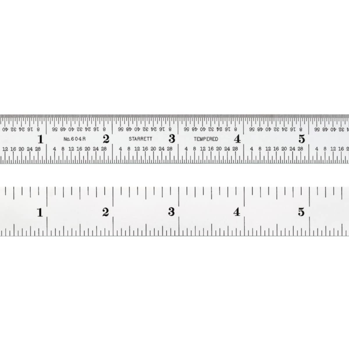 Starrett Spring Tempered Steel Rule with Satin Chrome Finish, Quick ...