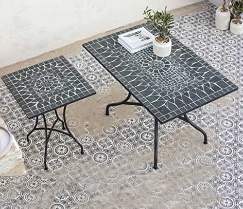 Wunderschone Gartentisch Mosaik Frostsicher Rechteckig Ebenbild