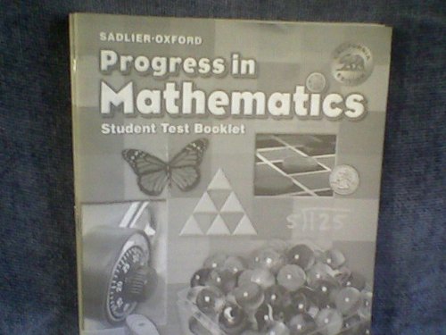 Progress in Mathematics Student Test Booklet California Edition ...