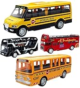 Amazon.com: CORPER TOYS School Bus Toy Die Cast Vehicles Yellow Large ...