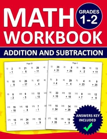 Math Workbook For Grade 1-2 Addition and Subtraction Exercises With ...