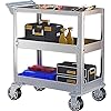 Amazon.com: 3-Tier 14 Gauge Stainless Steel Utility Cart, 1100 lbs Heavy Duty Service Cart with ...