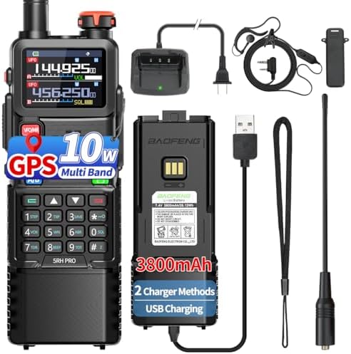 Amazon.com: BAOFENG 5RH PRO GPS Ham Radio 10W Long Range Handheld (Upgrade of baofeng 5RM ...