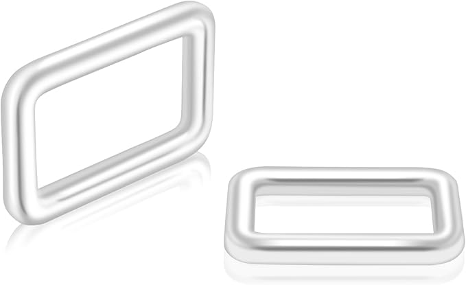 Amazon.com: 24 Pack Metal Rectangle Ring 1 Inch Heavy Duty Rectangular ...