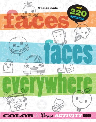 Faces, Faces Everywhere: Color & Draw Activity Book: Kido, Yukiko ...