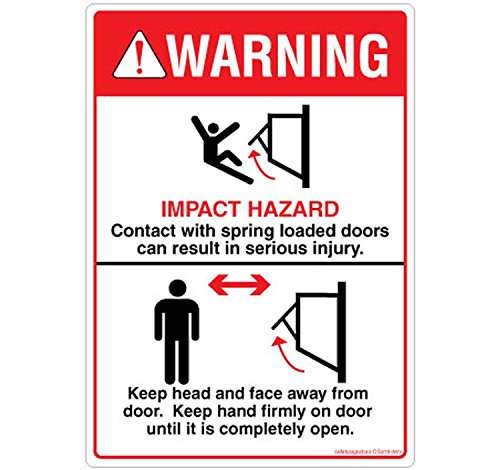 Safety Sign Store, WARNING: Impact Hazard (set of 5) (DS419-A6V-01 ...