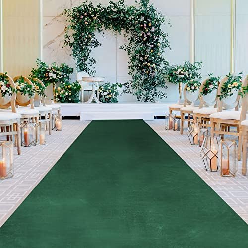 Amazon.com: Green Carpet Runner for Party 2.5ft x 15ft Green Velvet ...