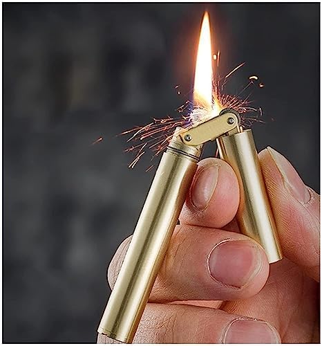 Mini encendedor vintage, encendedor de queroseno con ruedas con caja de ...