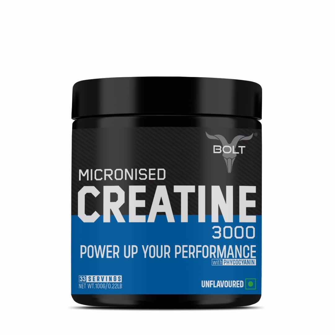 Bolt Micronised Creatine Monohydrate 3000 Powder|With Phycocyanine ...