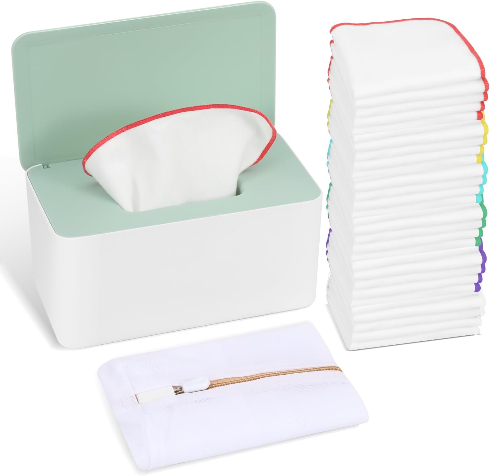 Amazon.com: Thirsties Organic Cotton Reusable Cloth Wipes - 6 Pack : Baby