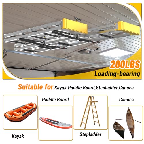 Snapklik.com : GanFindX Adjustable Kayak Ceiling Storage Rack Heavy ...