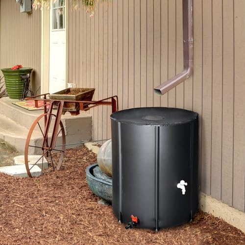 Amazon.com : Outvita 100 Gallon Collapsible Rain Barrel, Garden Water ...