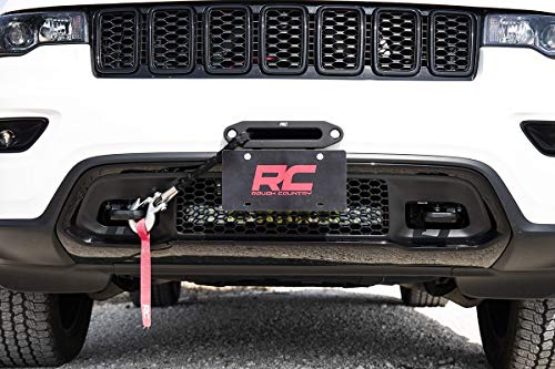Snapklik.com : Rough Country Winch Fairlead License Plate Mount Roller ...