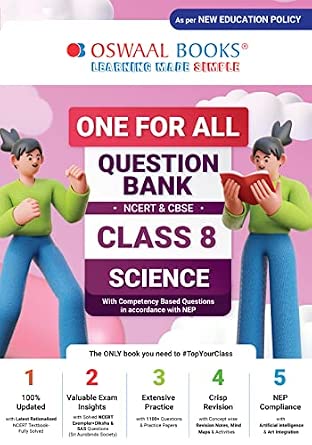 Oswaal One For All Question Bank NCERT & CBSE, Class-8 Science (For ...