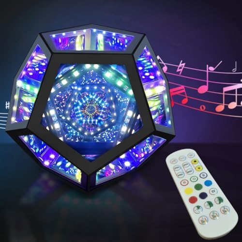 Lumoonosity Infinity Mirror Light - Dodecahedron Light for USB Powered ...