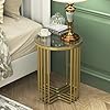 Amazon.com: Esucllc Gold End Table, Modern Round Side Tables for Living ...