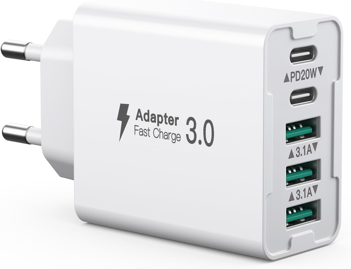 USB Ladegerät, 8 Ports USB Stecker 40W ladeadapter für 16 15 14 13 12 ...
