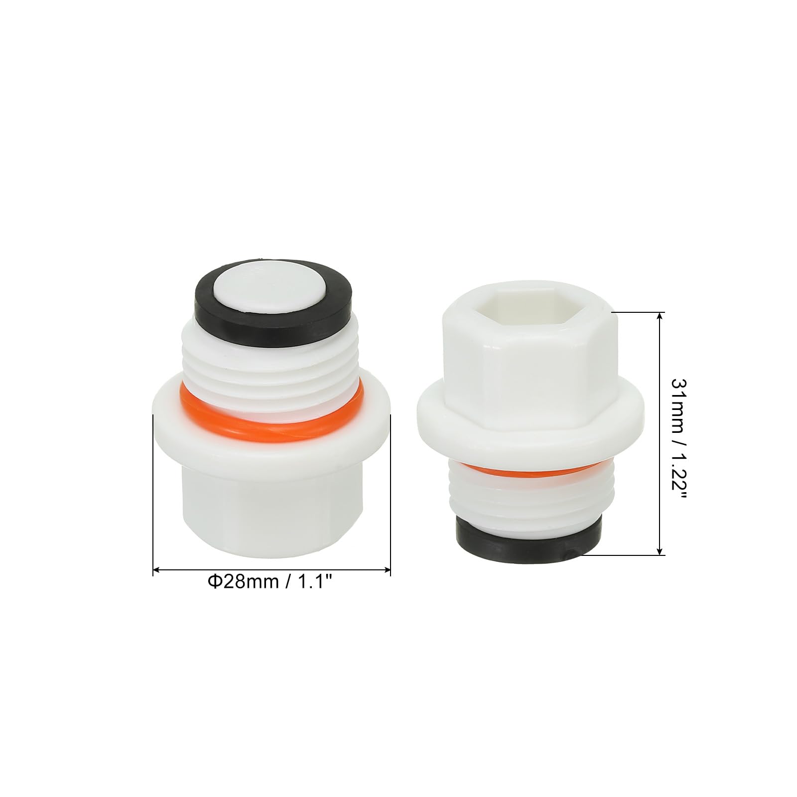 PATIKIL G1/2″ Outer Hex Male Thread PPR Pipe Fitting End Cap Connector ...
