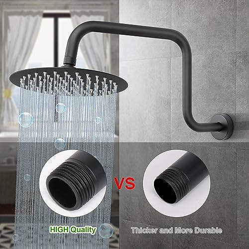 Snapklik.com : HarJue S Shaped Shower Arm, High Rise Shower Head ...