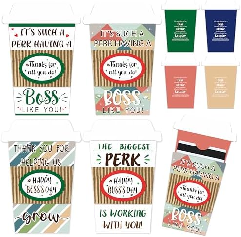 Amazon.com : ANGOLIO Happy Boss's Day Gift Card Holders - 8Pcs ...
