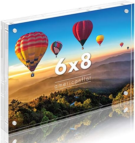 Amazon.com - laapee 6x8 Magnetic Acrylic Picture Frame, Clear Double ...
