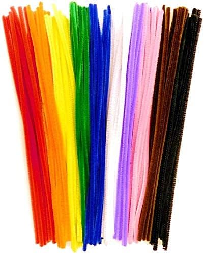 3A Featuretail Set of 100 Pipe Cleaner Wire for Crafts, Scrapbooking ...