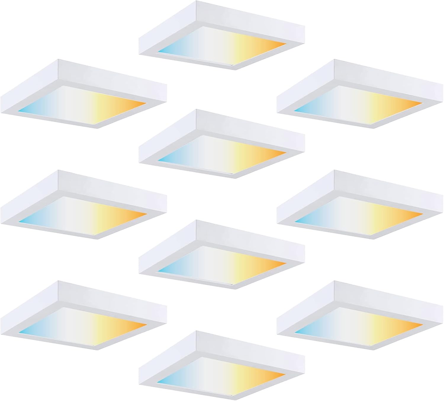 7 Inch LED Flush Mount Square Ceiling Light, Equivalent to 40W 2700K ...