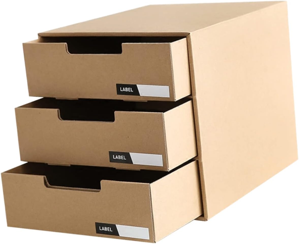 Amazon.com: Ciieeo Box File Organizer Paper Storage Drawers Paper Tray ...