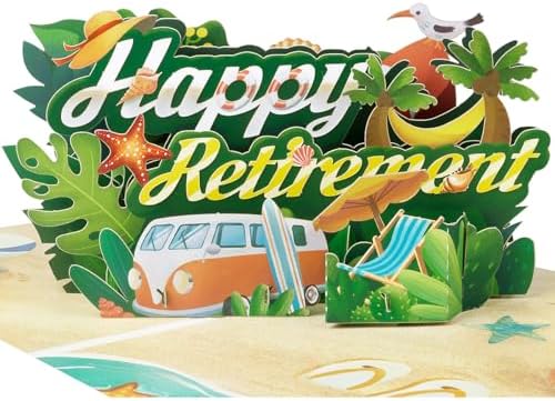 Amazon.com : Boeyamto 3D Pop Up Happy Retirement Card, Retirement Gift ...