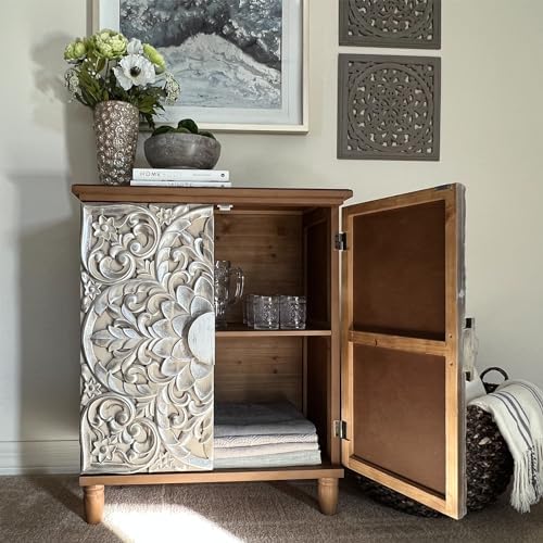 Amazon.com: ARTPOWER Accent Cabinet with 2 Doors, Decorative Storage ...
