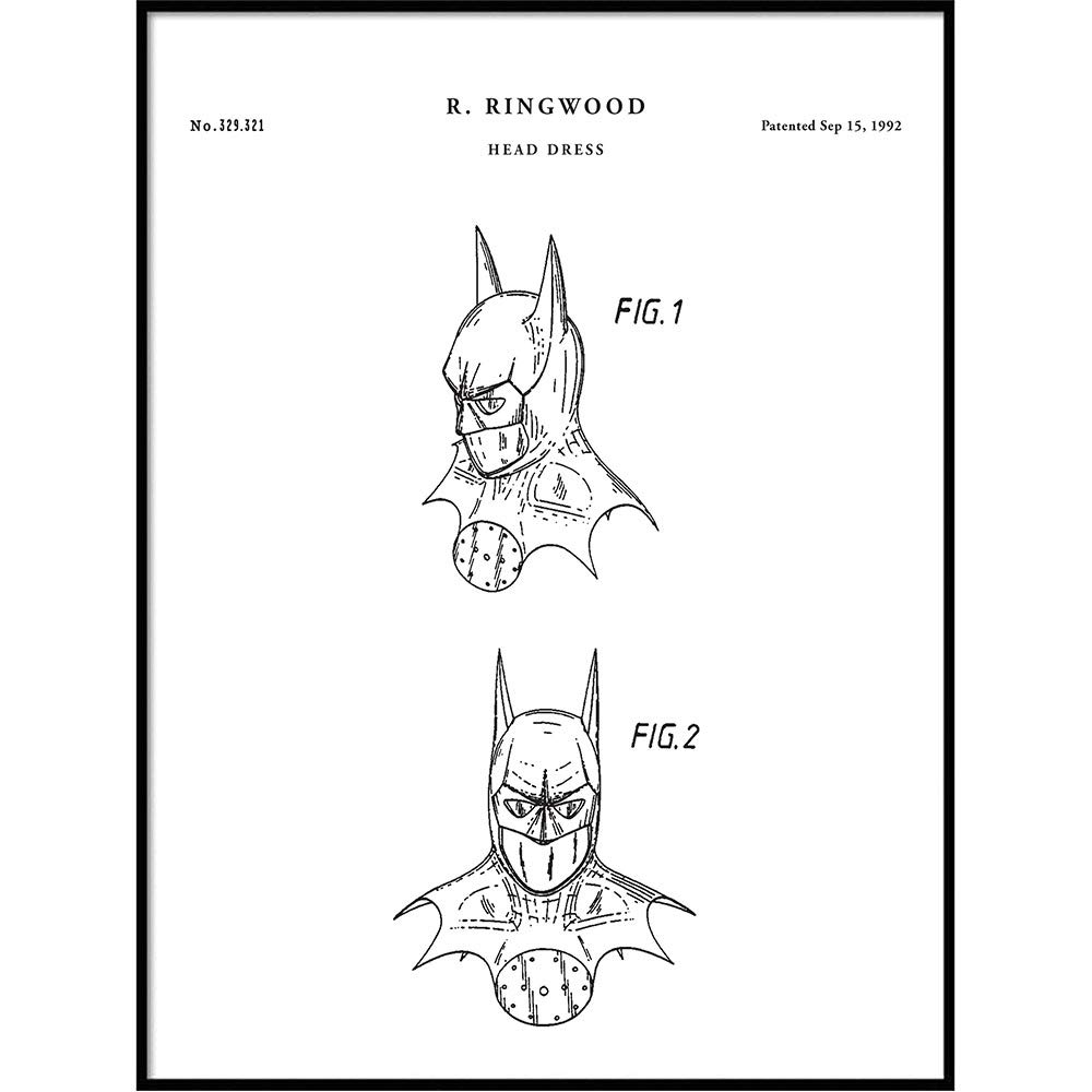 Batman Mask Blueprints