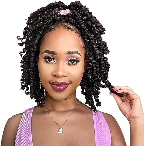Amazon.com: Passion Twist Hair 10 Inch 7 Packs Pre-twisted Short ...