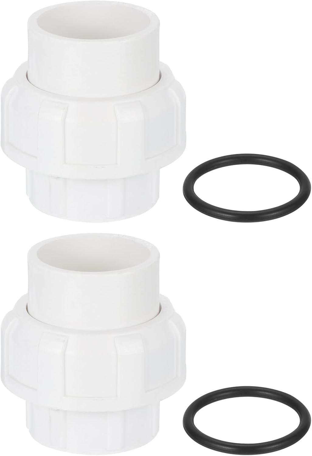 Amazon.com: uxcell PVC Union Pipe Fitting, 2Pcs 1-1/4" PVC Slip Union ...