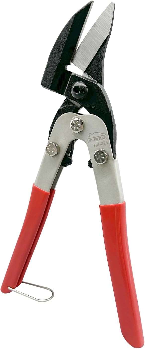 HOUSERAN Tin Snips, 10 Inch Aviation Snips, Left Cut, Heavy Duty Sheet ...
