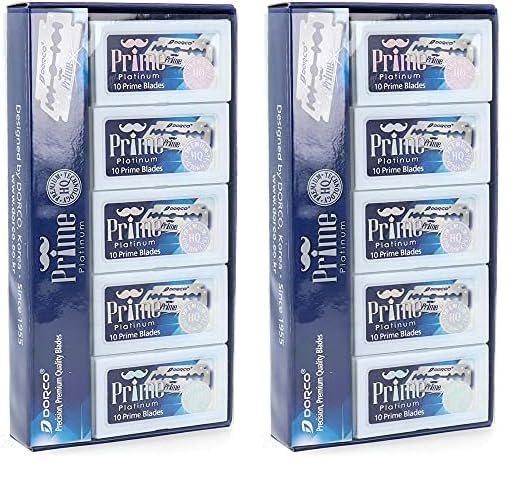 Amazon.com: Dorco 100 Piece Prime Double Edge Razor Blades (Pack of 2 ...