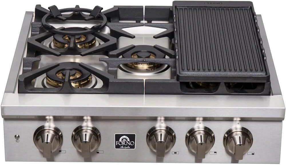 Amazon.com: FORNO Spezia 30" Inch. Drop-In Range Top with 5 Sealed Dual ...