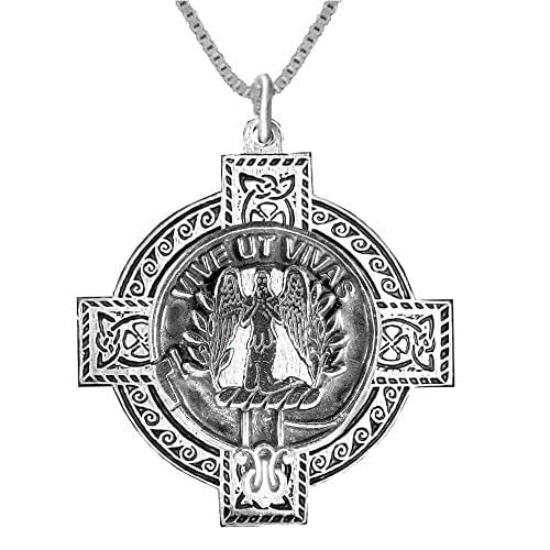 Amazon.com: Falconer Scottish Clan Crest Celtic Cross Pendant ...