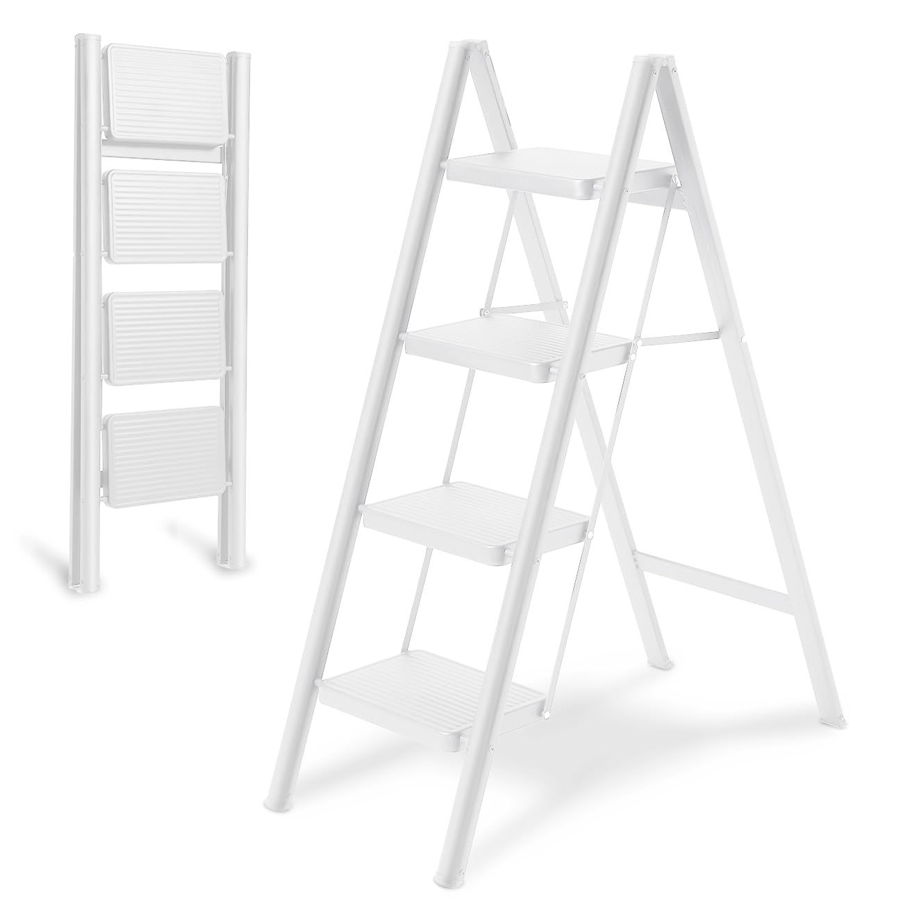 Snapklik.com : Step Ladder 4 Step Folding, OOSOFITT 330 Lbs Load Heavy ...