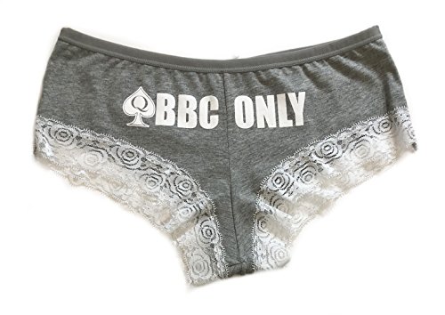 Buy Cotton Panty with Lace BBC Only Hipster Cheeky Panty (Small, Grey ...