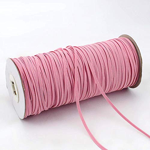 Ajanta | Pink Color Polyester Flat Braided Elastic Cord Band (10 Meters ...