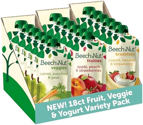 Amazon.com: Beech-Nut Organic Baby Food Jars, Organic Apple Puree ...