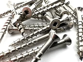 #6 x 1-1/2" Stainless Steel Screws 1 Pound (236 Pack) Square Drive Wood ...