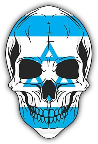 Amazon.com - Skull Flag Israel Car Bumper Sticker Decal