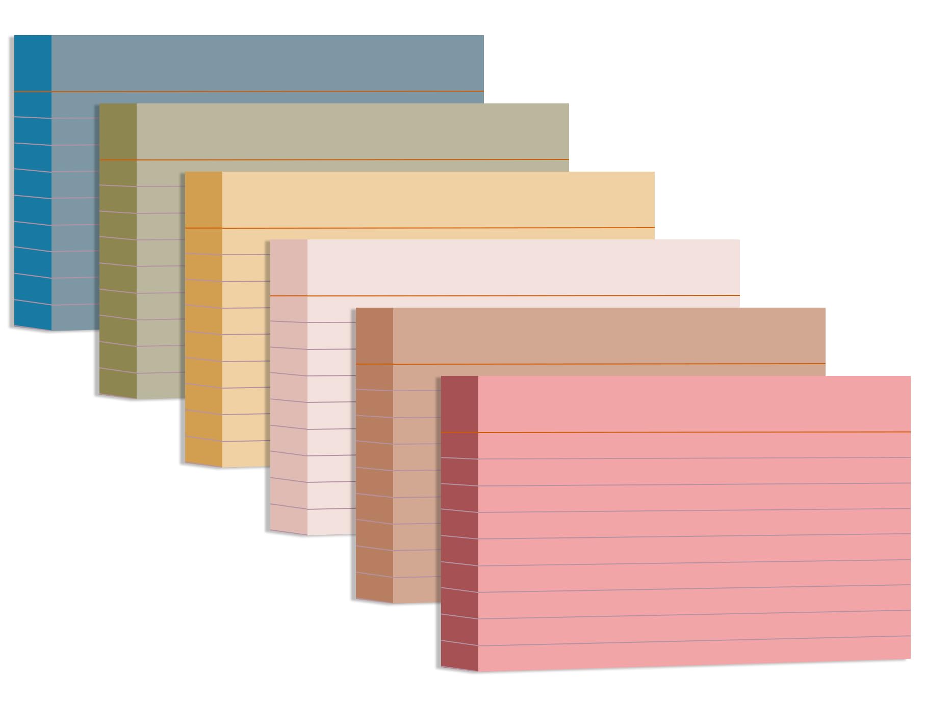 Amazon.com : 3x5 Index Cards Ruled Lined, 216 Pcs Flash Cards Study ...