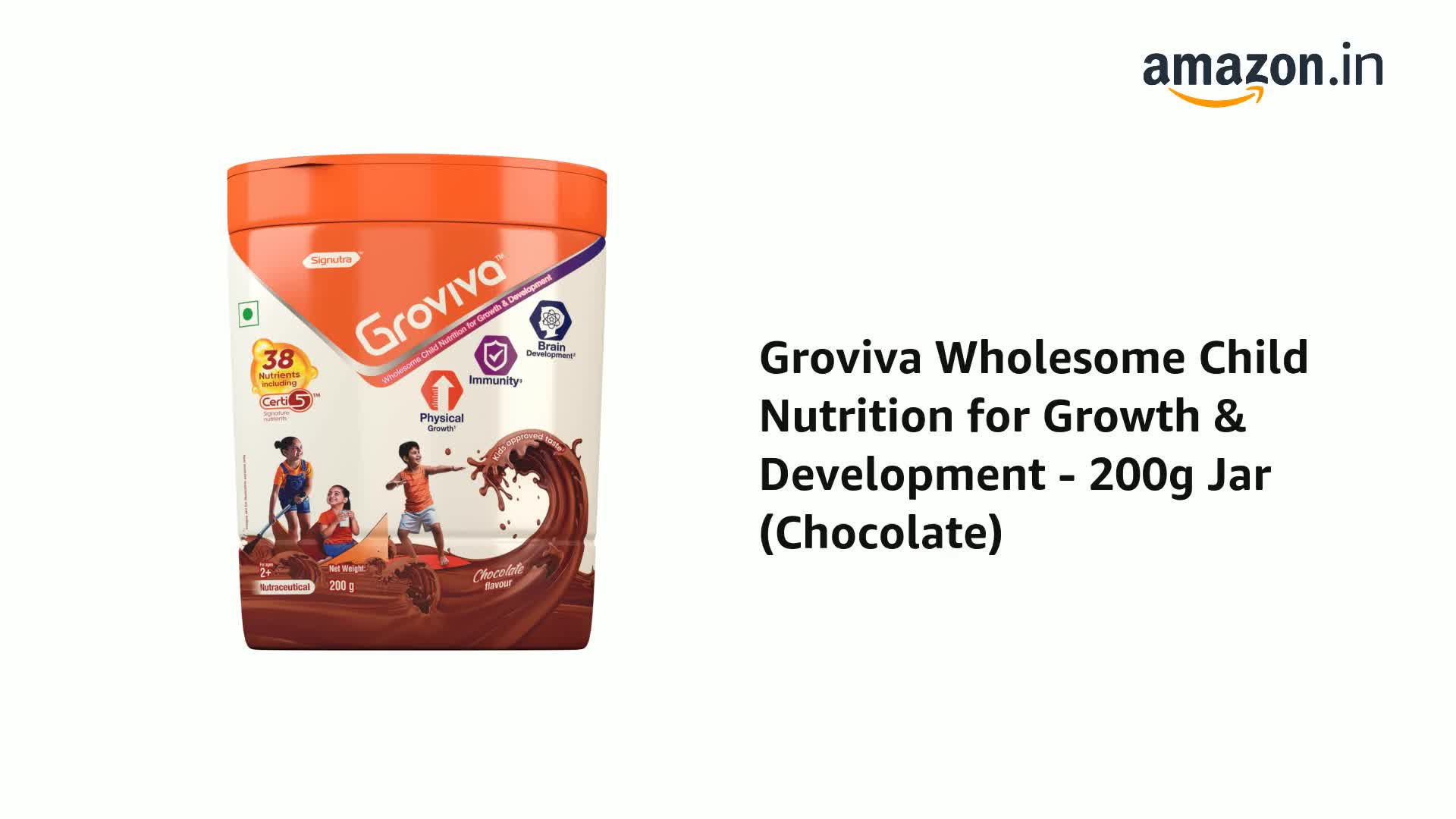 Watch Groviva Wholesome Child Nutrition for Growth & Development - 200g ...