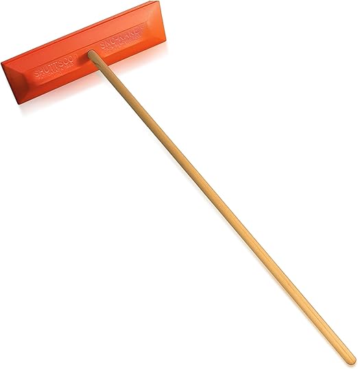 Amazon.com : Shuttsco Snow Rake with 48" Wooden Handle - 18" Vinyl ...