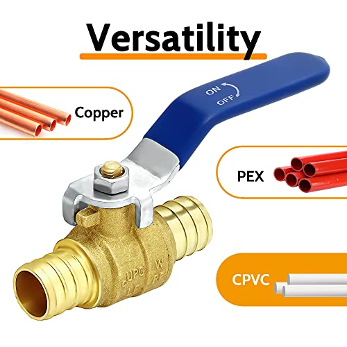 VINTEX 4 Pack 3/4" Pex x 3/4" Pex Heavy Duty Ball Valve,3/4 Inch Pex x ...