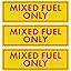 Amazon.com - Sutter Signs 3pc Mixed Fuel Only Stickers for Fuel Tank ...